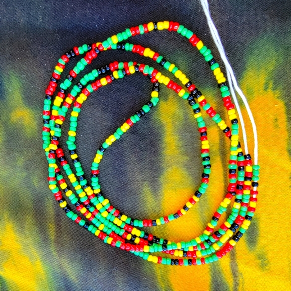 khatuce | Accessories | Handmade Rasta Color Waistbeads On Cotton ...